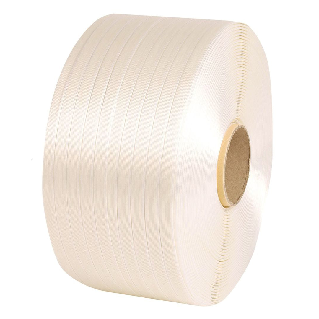 White Polyester Strapping | Hotmelt Cord Polyester Strapping – Reynopoly
